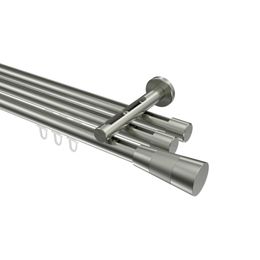 GARDINENSTANGE INNENLAUF Siteno Tanara 180 cm, 3-l&auml;ufig, 20 mm &Oslash; Edelstahl-Optik