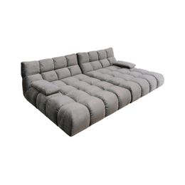 KAWOLA BIG SOFA VIVIEN Steingrau Velvet
