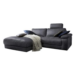 KAWOLA ECKSOFA MOTORISCHER RELAXFUNKTION LOLA Schwarz Leder Relaxfunktion