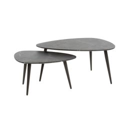 KAWOLA COUCHTISCH PARANA 2ER SET Schwarz Kunststoff