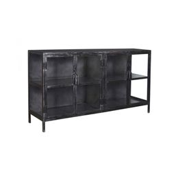 KAWOLA SIDEBOARD BREST Schwarz Metall