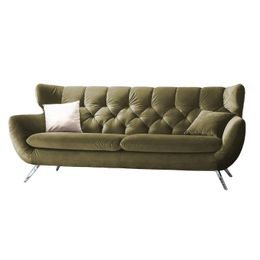 KAWOLA SOFA CHARME Gr&uuml;n Velvet