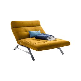 KAWOLA LIEGE MIT MOTORISCHER RELAXFUNKTION AMERIVA Gelb Velvet Relaxfunktion