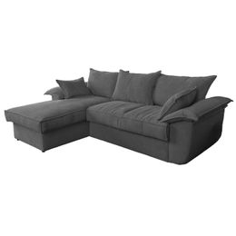KAWOLA ECKSOFA DAMETO Grau Cord Mit Schlaffunktion