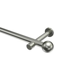 GARDINENSTANGE Prestige Luino 360 cm (geteilt in 2 x 180 cm), 1-l&auml;ufig (ohne Ringe), 20 mm &Oslash; Edelstahl-Optik