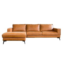 KAWOLA ECKSOFA BLOOM Braun Leder