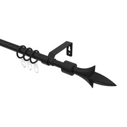 GARDINENSTANGE / TELESKOPSTANGE Hera Lily 130-240 cm, 1-l&auml;ufig, 16/13 mm &Oslash; Schwarz