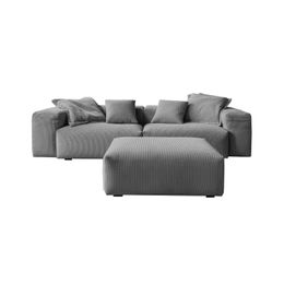 KAWOLA SOFA CELESTE Grau Cord