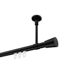 GARDINENSTANGE INNENLAUF Sonette Sitra 160 cm, 1-l&auml;ufig, 20 mm &Oslash; Schwarz