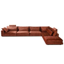 KAWOLA ECKSOFA ETICO Braun Velvet