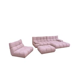 KAWOLA SITZGRUPPE VIVIEN 3ER SET Pink Cord (1er-Set)