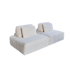 KAWOLA MODULSOFA WIOLO SOFT 2 MODULE 2 KISSEN Cremewei&szlig; Cord