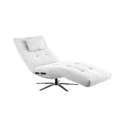 KAWOLA RELAXLIEGE LETICIA Wei&szlig; Cord Drehbar (360&deg;), Relaxfunktion