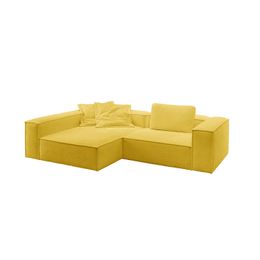KAWOLA ECKSOFA CARMO Gelb Flachgewebe