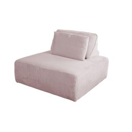 KAWOLA HOCKER MIT R&Uuml;CKENKISSEN WIOLO SOFT Pink Cord