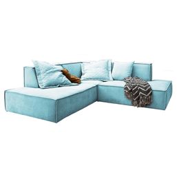KAWOLA ECKSOFA SAMU Hellblau Webstoff