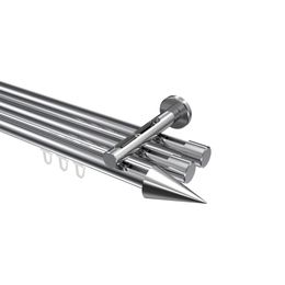 GARDINENSTANGE INNENLAUF Siteno Savio 160 cm, 3-l&auml;ufig, 20 mm &Oslash; Chrom