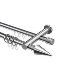 GARDINENSTANGE RUNDROHR-INNENLAUF Platon Savio 200 cm, 2-l&auml;ufig, 20 mm &Oslash; Chrom