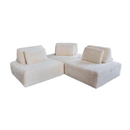 KAWOLA MODULSOFA WIOLO SOFT 3 MODULE 3 KISSEN Cremewei&szlig; Cord