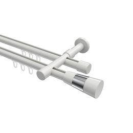 GARDINENSTANGE INNENLAUF Prestige Tanara 520 cm (geteilt in 4 x 130 cm), 2-l&auml;ufig, 20 mm &Oslash; Wei&szlig;