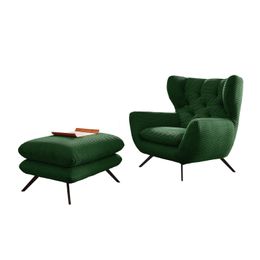KAWOLA SESSEL CHARME Smaragdgr&uuml;n Cord