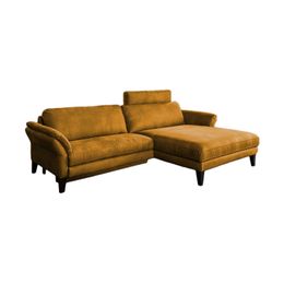 KAWOLA ECKSOFA MIT MOTORISCHER RELAXFUNKTION MALTA Gold Webstoff Relaxfunktion