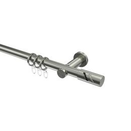 GARDINENSTANGE Platon Zoena 600 cm (geteilt in 3 x 200 cm), 1-l&auml;ufig, 20 mm &Oslash; Edelstahl-Optik