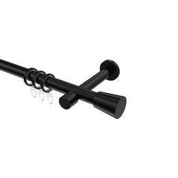 GARDINENSTANGE Prestige Sitra 160 cm, 1-l&auml;ufig, 20 mm &Oslash; Schwarz