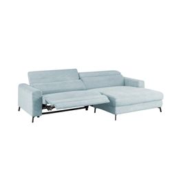 KAWOLA ECKSOFA LAISKA Hellblau Cord Relaxfunktion