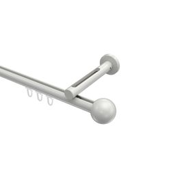GARDINENSTANGE INNENLAUF Siteno Luino 320 cm (geteilt in 2 x 160 cm), 1-l&auml;ufig, 20 mm &Oslash; Wei&szlig;