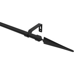 GARDINENSTANGE Olymp Lorenzo 480 cm (geteilt in 3 x 160 cm), 1-l&auml;ufig (ohne Ringe), 16 mm &Oslash; Schwarz