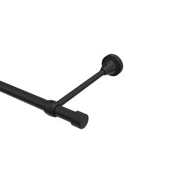 GARDINENSTANGE Primus Lucan 160 cm, 1-l&auml;ufig (ohne Ringe), 16 mm &Oslash; Schwarz