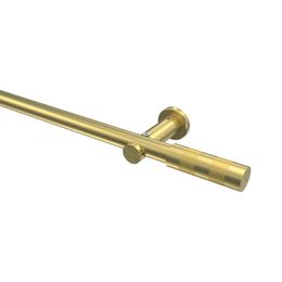 GARDINENSTANGE Platon Mavell 400 cm (geteilt in 2 x 200 cm), 1-l&auml;ufig (ohne Ringe), 20 mm &Oslash; Messing-Optik