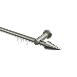 GARDINENSTANGE INNENLAUF Platon Savio 320 cm (geteilt in 2 x 160 cm), 1-l&auml;ufig, 20 mm &Oslash; Edelstahl-Optik