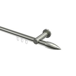 GARDINENSTANGE INNENLAUF Platon Samanto 480 cm (geteilt in 3 x 160 cm), 1-l&auml;ufig, 20 mm &Oslash; Edelstahl-Optik