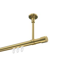 GARDINENSTANGE INNENLAUF Sonette Santo 200 cm, 1-l&auml;ufig, 20 mm &Oslash; Messing-Optik