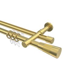 GARDINENSTANGE RUNDROHR-INNENLAUF Prestige Tanara 100 cm, 2-l&auml;ufig, 20 mm &Oslash; Messing-Optik