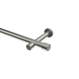 GARDINENSTANGE Prestige Santo 180 cm, 1-l&auml;ufig (ohne Ringe), 20 mm &Oslash; Edelstahl-Optik