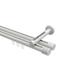 GARDINENSTANGE INNENLAUF Siteno Estana 280 cm (geteilt in 2 x 140 cm), 2-l&auml;ufig, 20 mm &Oslash; Wei&szlig;