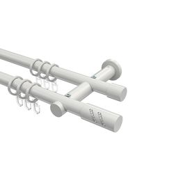 GARDINENSTANGE Platon Zoena 200 cm, 2-l&auml;ufig, 20 mm &Oslash; Wei&szlig;