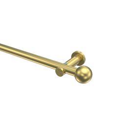 GARDINENSTANGE Platon Luino 180 cm, 1-l&auml;ufig (ohne Ringe), 20 mm &Oslash; Messing-Optik