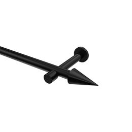 GARDINENSTANGE Prestige Savio 600 cm (geteilt in 3 x 200 cm), 1-l&auml;ufig (ohne Ringe), 20 mm &Oslash; Schwarz