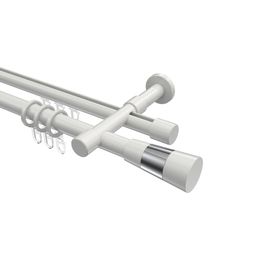 GARDINENSTANGE RUNDROHR-INNENLAUF Prestige Tanara 120 cm, 2-l&auml;ufig, 20 mm &Oslash; Wei&szlig;