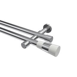 GARDINENSTANGE Prestige Tanara 520 cm (geteilt in 4 x 130 cm), 2-l&auml;ufig (ohne Ringe), 20 mm &Oslash; Chrom