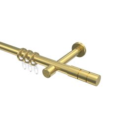 GARDINENSTANGE Prestige Elanto 280 cm (geteilt in 2 x 140 cm), 1-l&auml;ufig, 20 mm &Oslash; Messing-Optik