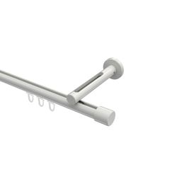GARDINENSTANGE INNENLAUF Siteno Santo 600 cm (geteilt in 3 x 200 cm), 1-l&auml;ufig, 20 mm &Oslash; Wei&szlig;