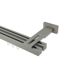 GARDINENSTANGE INNENLAUF Quadline (Multi) Sono 600 cm (geteilt in 3 x 200 cm), 2-l&auml;ufig, 20x20 mm Satin-Silber
