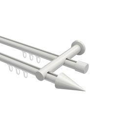 GARDINENSTANGE INNENLAUF Platon Savio 540 cm (geteilt in 3 x 180 cm), 2-l&auml;ufig, 20 mm &Oslash; Wei&szlig;