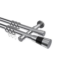 GARDINENSTANGE Prestige Tanara 540 cm (geteilt in 3 x 180 cm), 2-l&auml;ufig, 20 mm &Oslash; Chrom