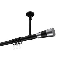 GARDINENSTANGE Sonette Tanara 140 cm, 1-l&auml;ufig, 20 mm &Oslash; Schwarz